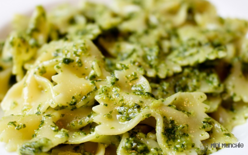 Basil Pesto with Farfalle | Mini Munchie